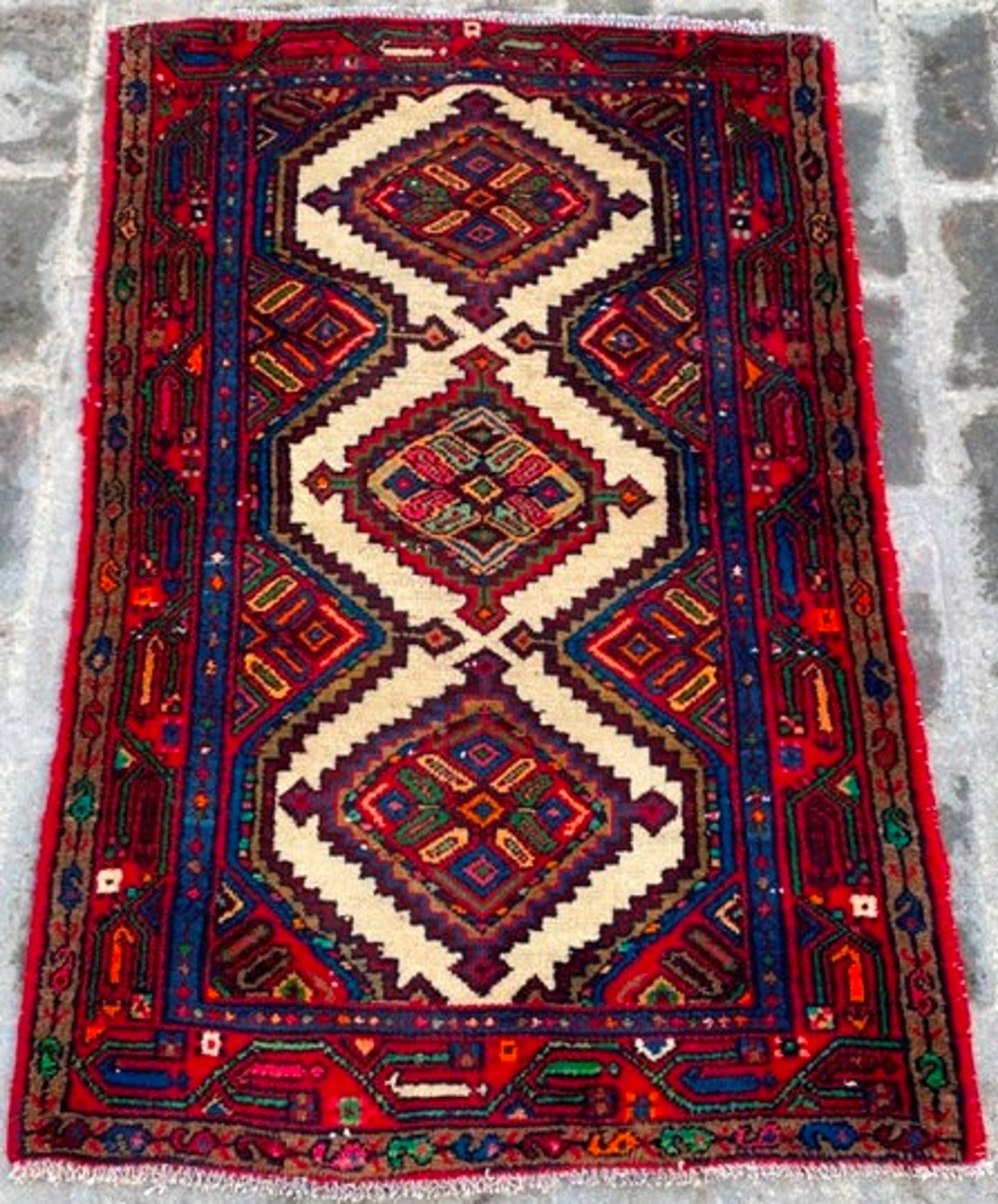 Living Room Rug Area Rug Handmade Rug 4x3 Afghan Rug Floor Rug | Etsy