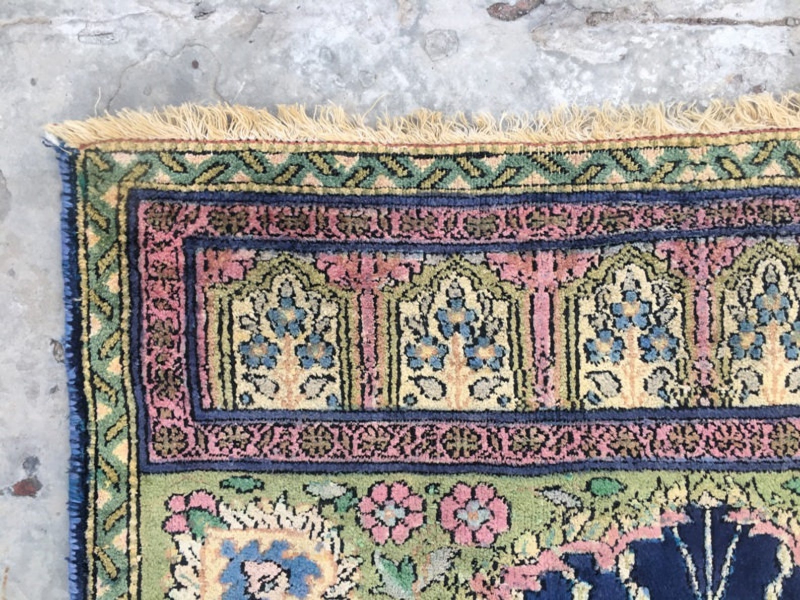 2X3 Vintage Turkish rug Silk Rug handwoven Kesray Rug Boho | Etsy