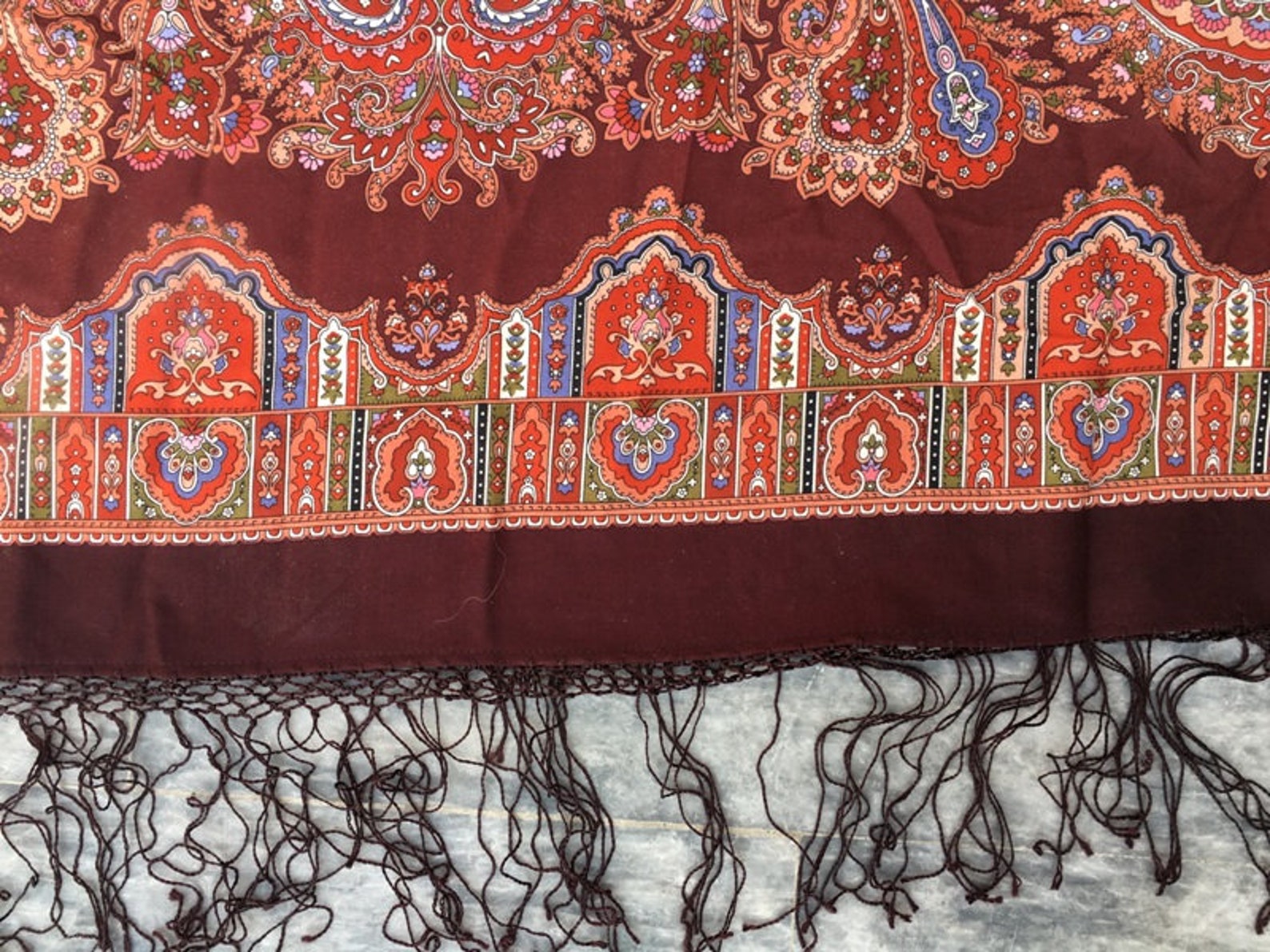 5x5 Vintage Paisley Shawl Woman Scarf Wool Shawl Fashion | Etsy