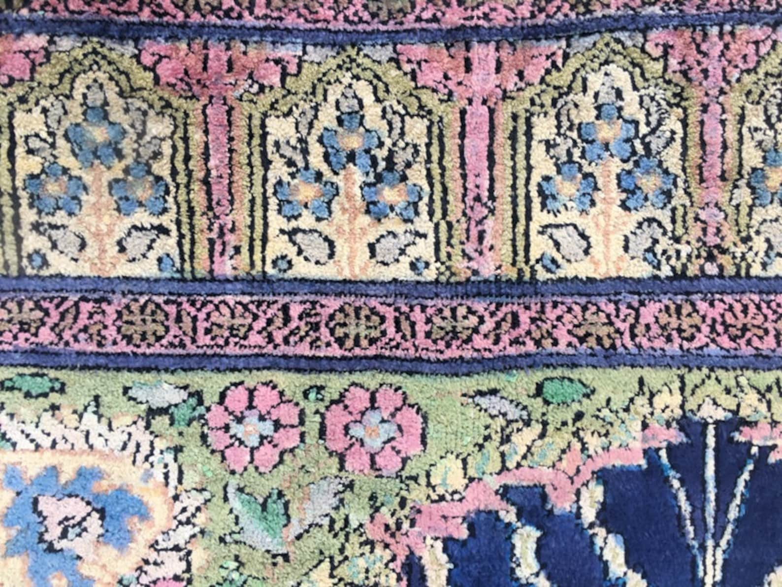 2X3 Vintage Turkish rug Silk Rug handwoven Kesray Rug Boho | Etsy