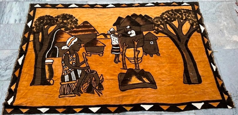 Antique African Tapestry Hand Painting Pictorial Tapestry - Etsy