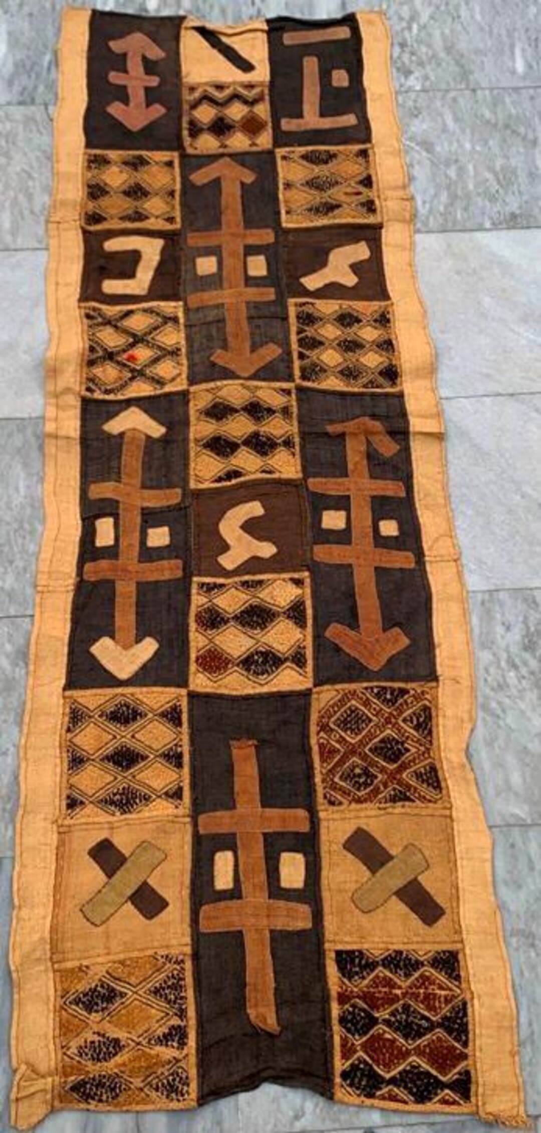 Antique Kuba Cloth African Kuba Cloth DR Congo Raffia Handmade ...
