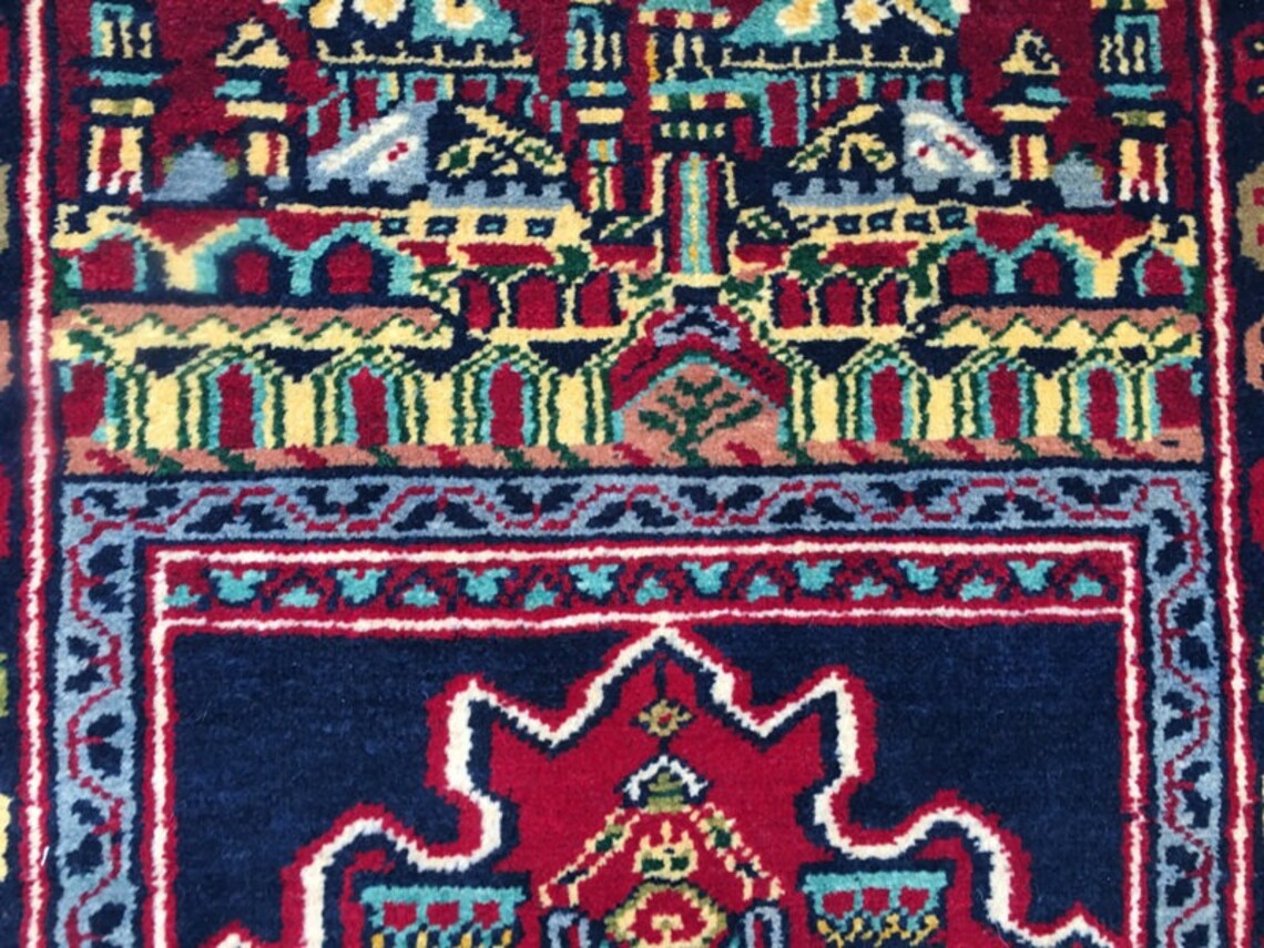 Handwoven Rug Afghan Rug Vintage Rug Tribal Rug Prayer Rug | Etsy