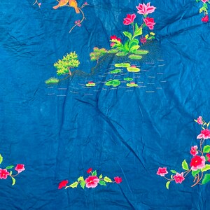 4x6 Vintage Chinese Tablecloth Silk Kitchen Dinning Table Cover ...