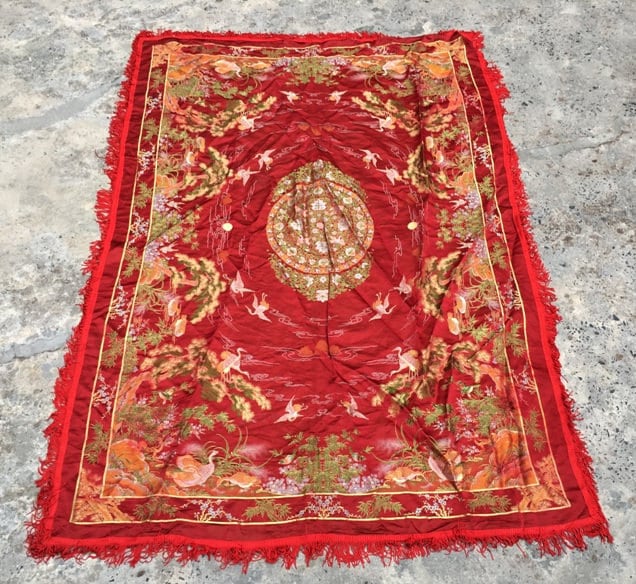 3x4 Low Price Vintage Chinese Tablecloth Silk Kitchen Dinning - Etsy