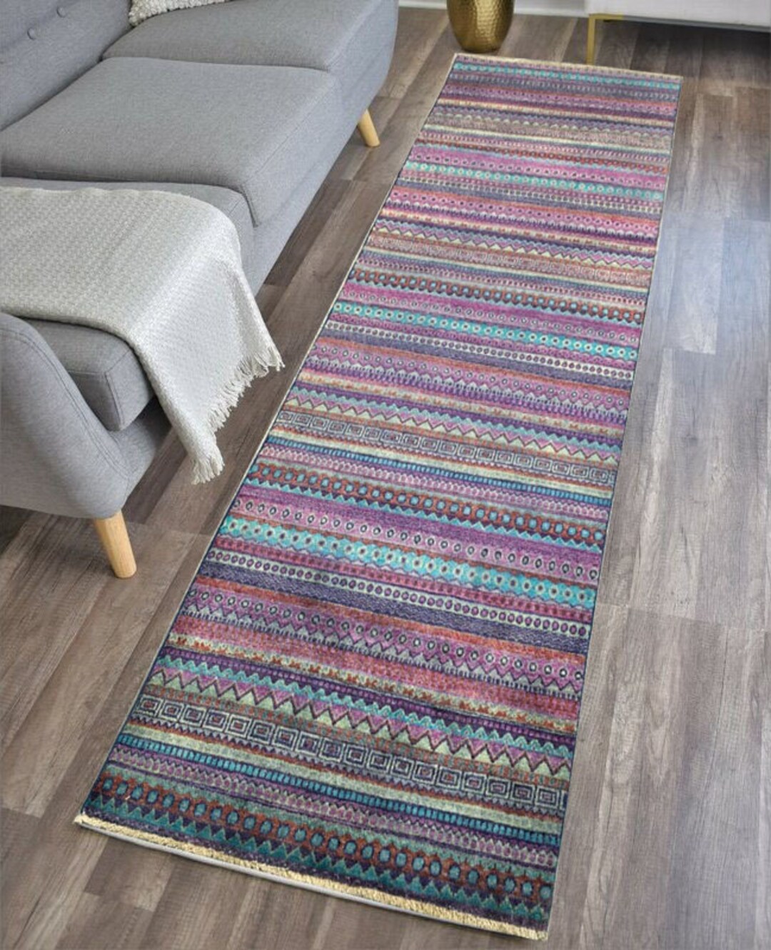 3x10 Afghan Runner Rug Turkish Rug Handwoven Rug Floor Kitchen Runner ...