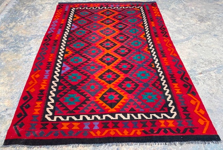 Hand Knotted Rug Carpet Rug Area Rug Afghan Kilim Living Room Rug ...