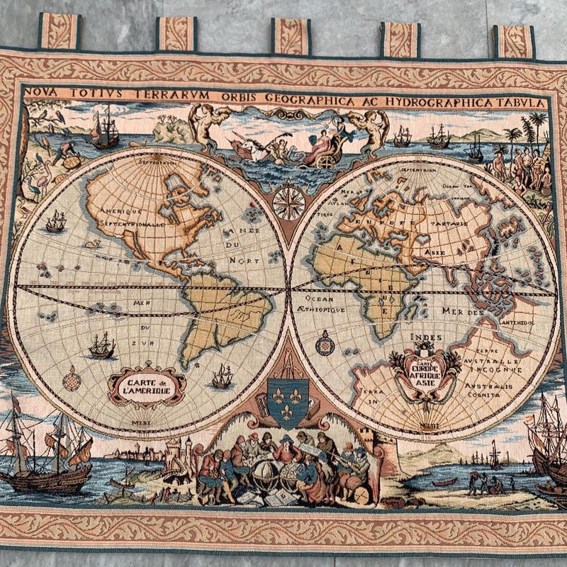 World Map Tapestry - Etsy UK