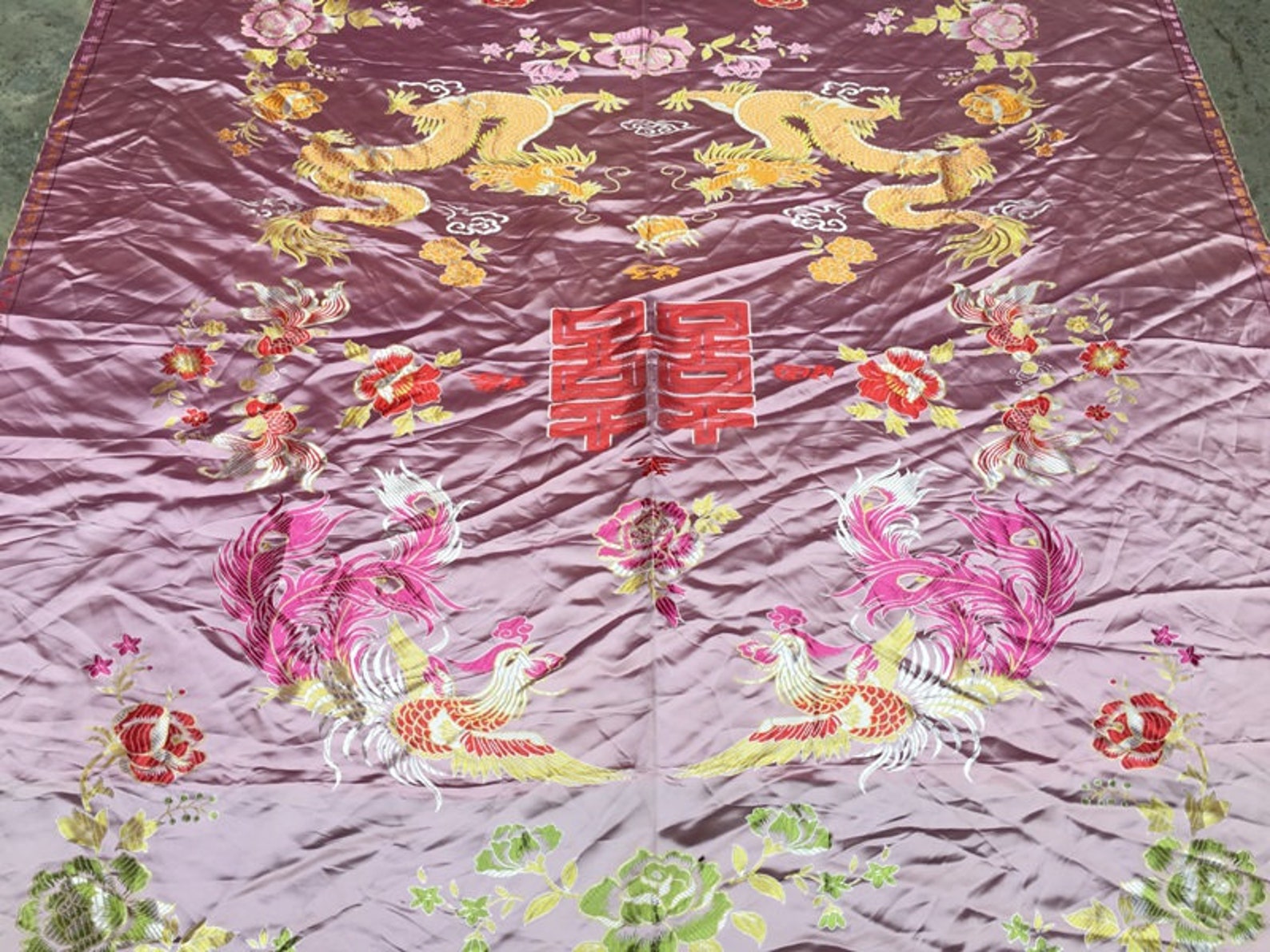 6x7 Low Price Vintage Chinese Tablecloth Silk Kitchen Dinning - Etsy