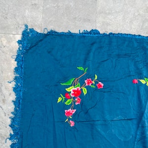 4x6 Vintage Chinese Tablecloth Silk Kitchen Dinning Table Cover ...