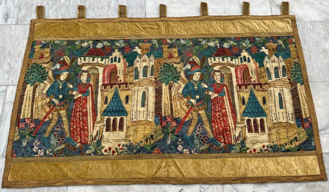 Vintage French Hunting Scene Tapestry Medieval Living Room - Etsy