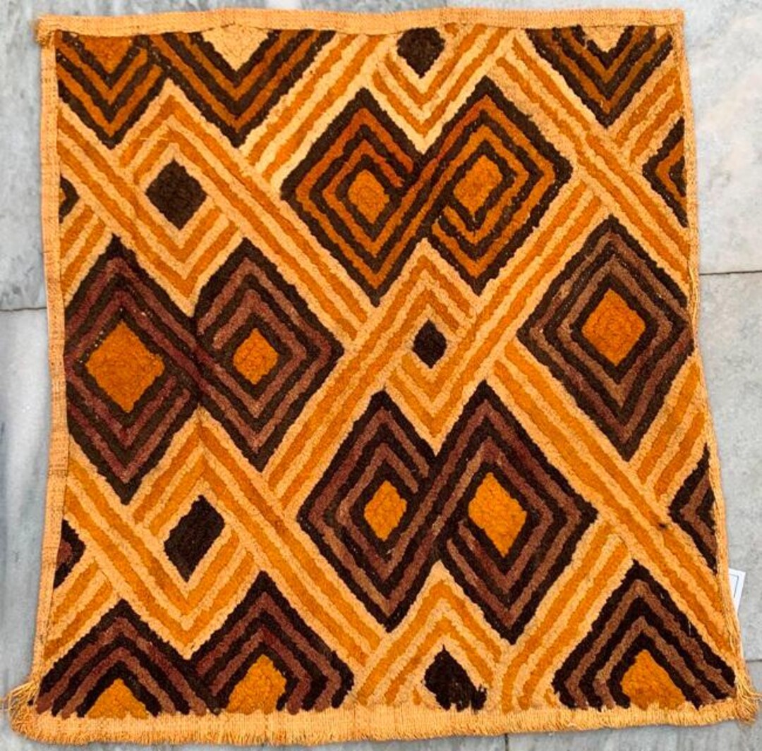 Antique Kuba Cloth African Kuba Cloth DR Congo Raffia Handmade ...