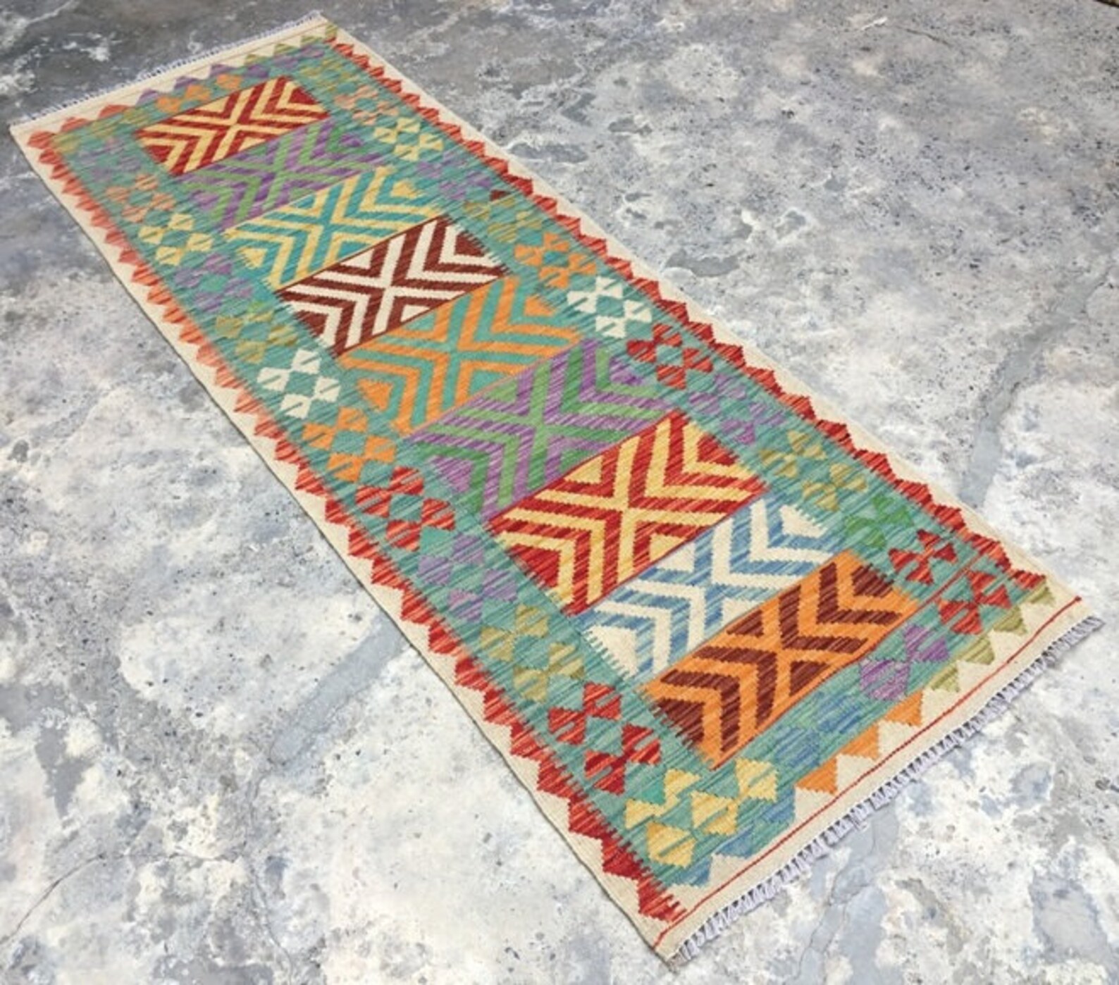 7x3 Afghan Runner Kilim Turkish Kilim Afghan Rug Handwoven - Etsy