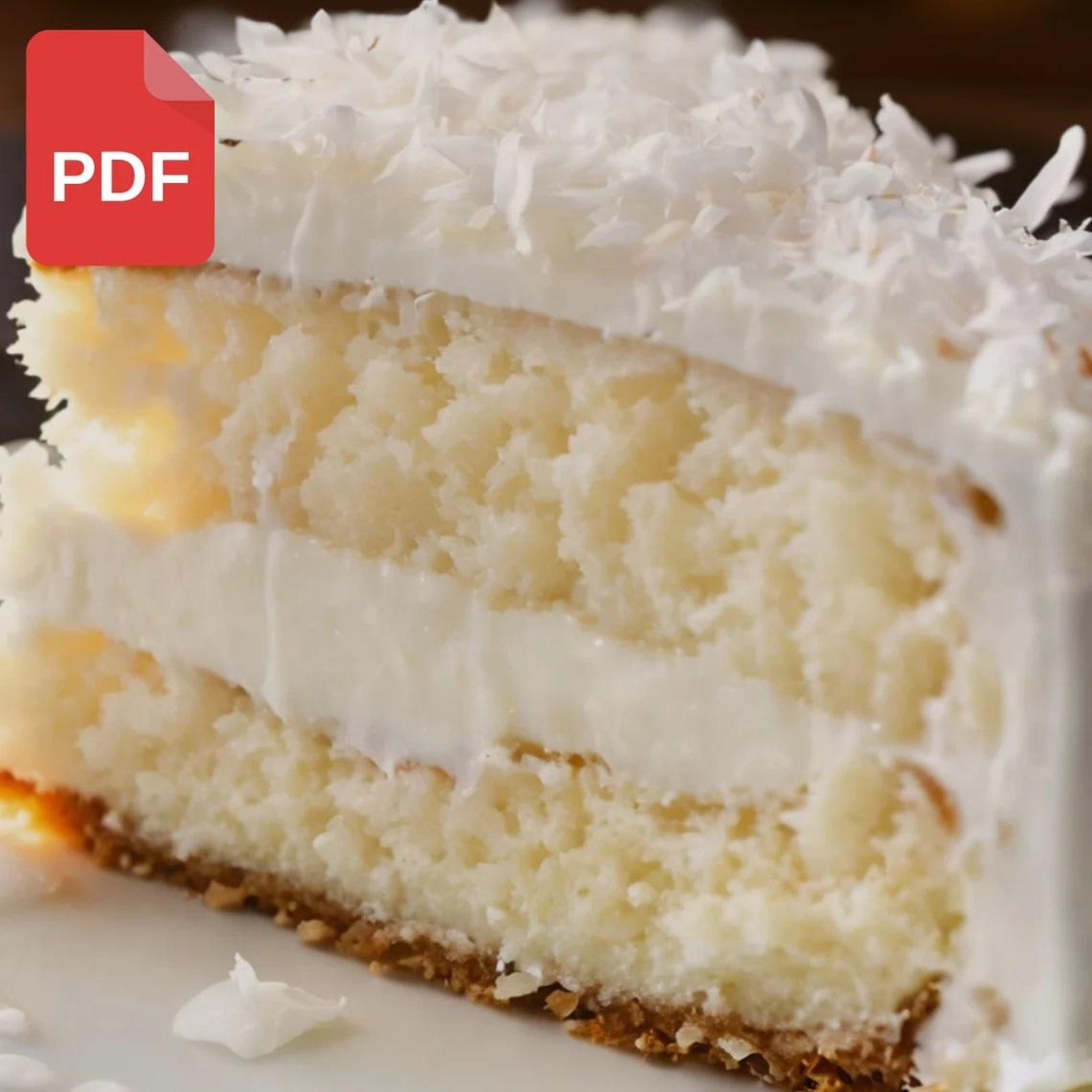 BEST Recipe Coconut Cloud Cake Download, Digital Recipe for Beginners, 4 Pages Easy Digital Milk ...