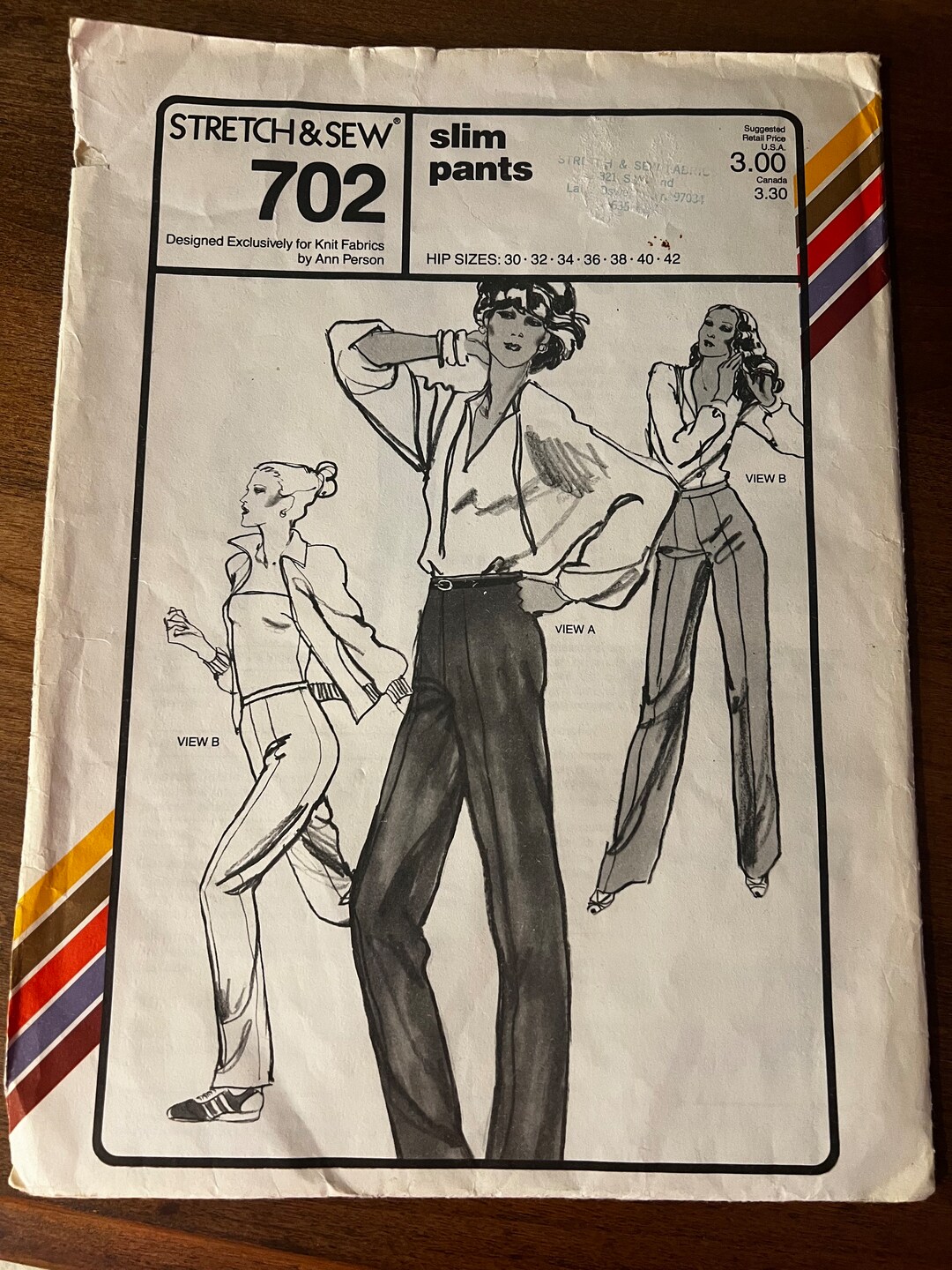 1979 Vintage Sewing Pattern Slim Pants - Etsy