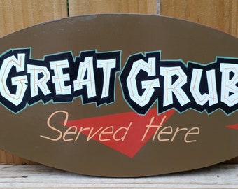 Grub Sign | Etsy
