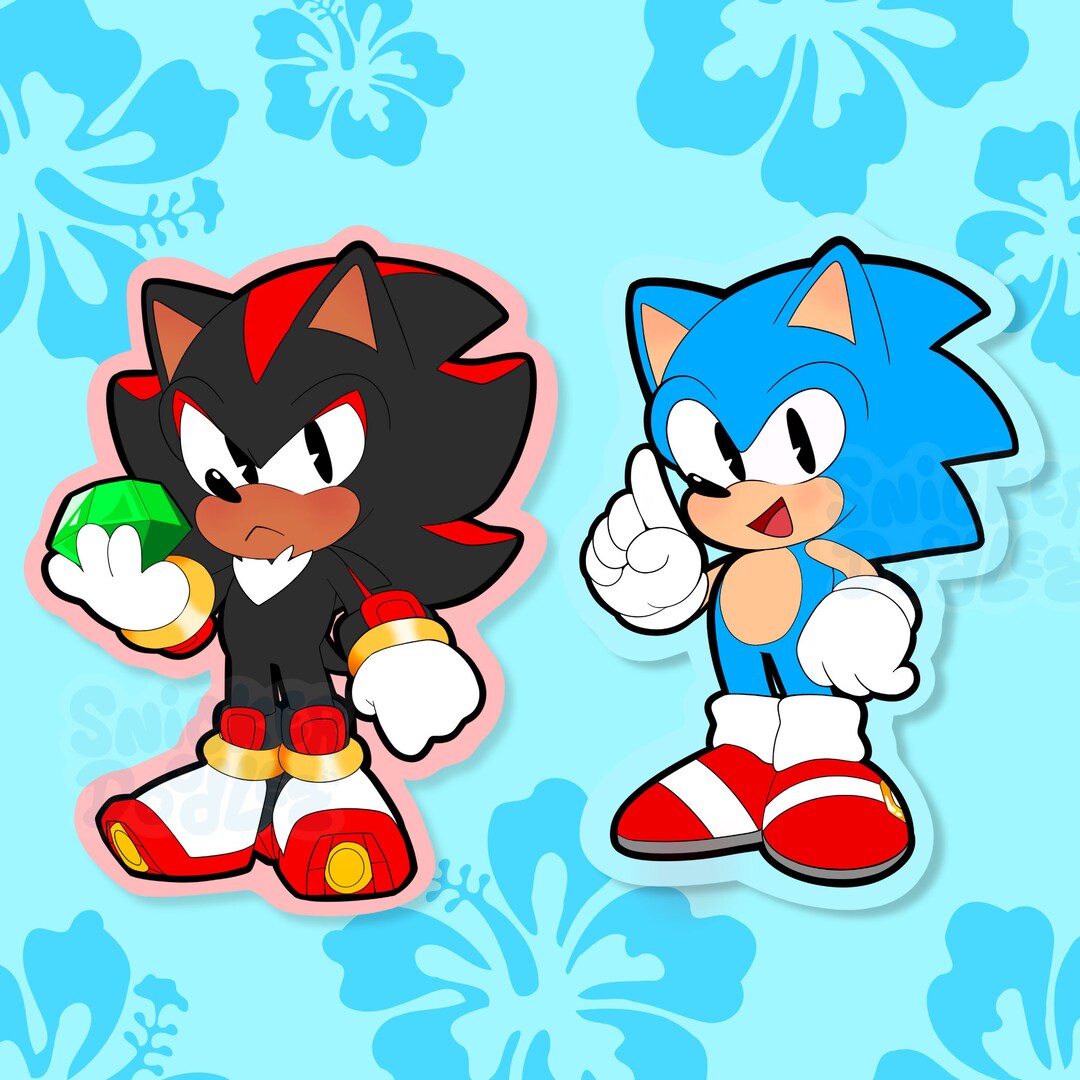 Chibi Sonic & Shadow 3 In. Vinyl Stickers - Etsy