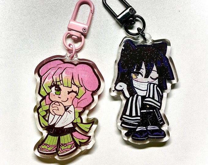 Demon Slayer Chibi Acrylic Keychains and Bag Decoration Charm | Zenitsu ...