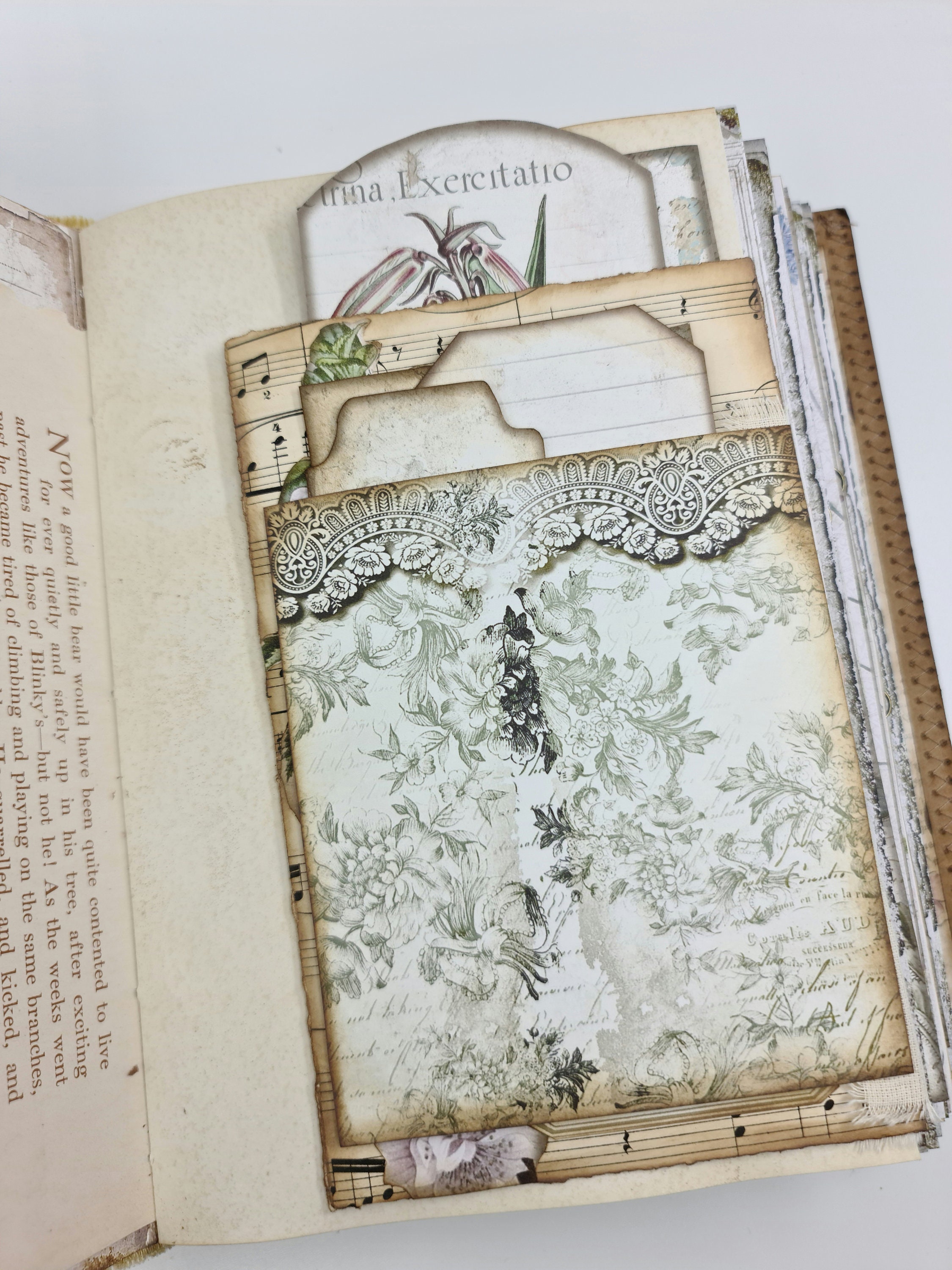 Junk Journal , Hard Cover Soft Spine , Handmade Journal, Writing ...