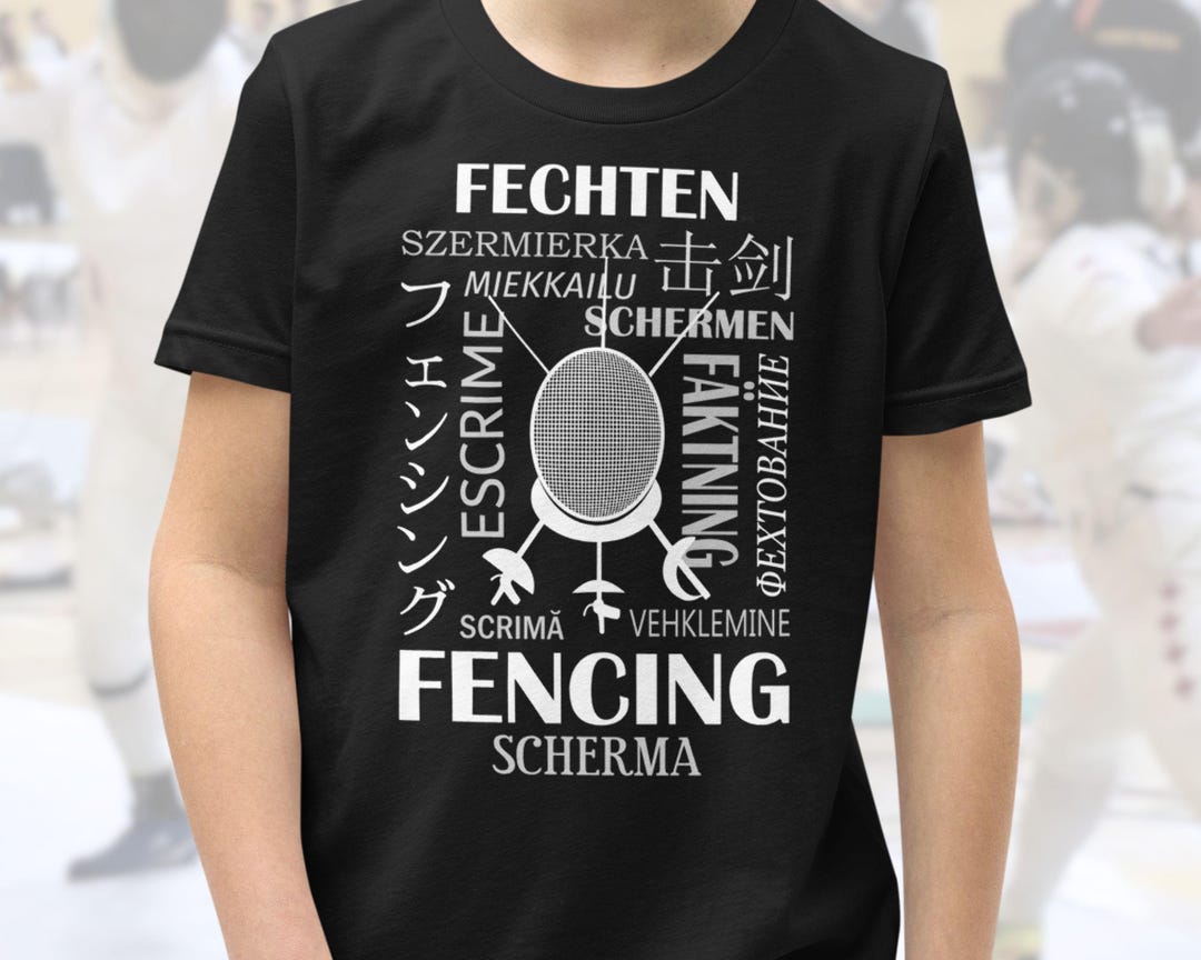 Fencing T-shirt for Kids and Youth Fencers. Premium Unisex Tee With ...