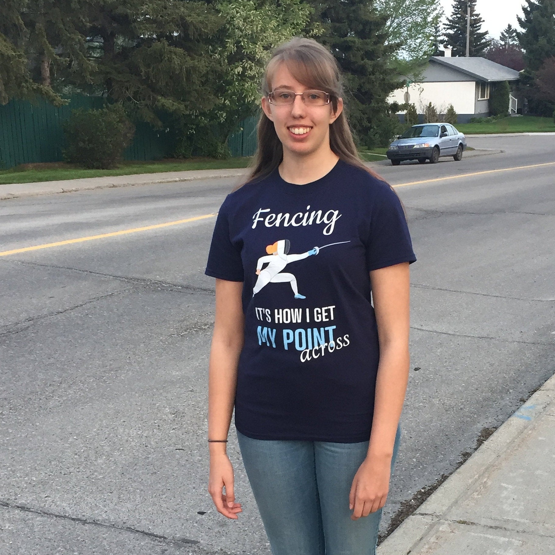 Fencing - It's How I Get My Point Across - Funny Novelty T-shirt for ...