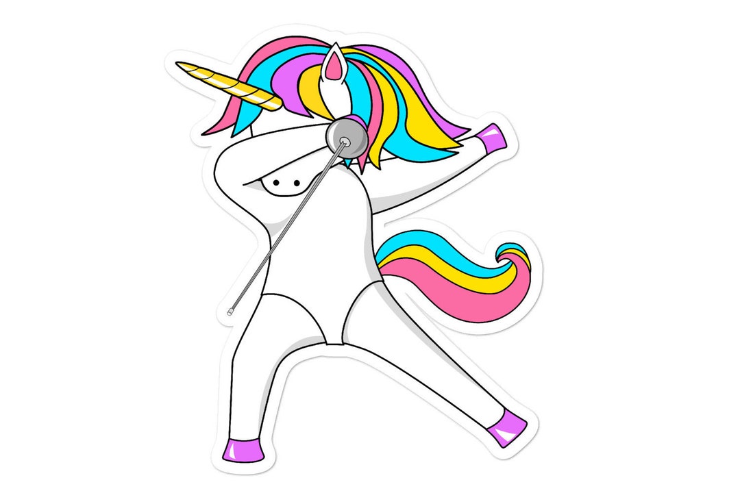Fencing Unicorn Sticker - Prime Parry - Etsy