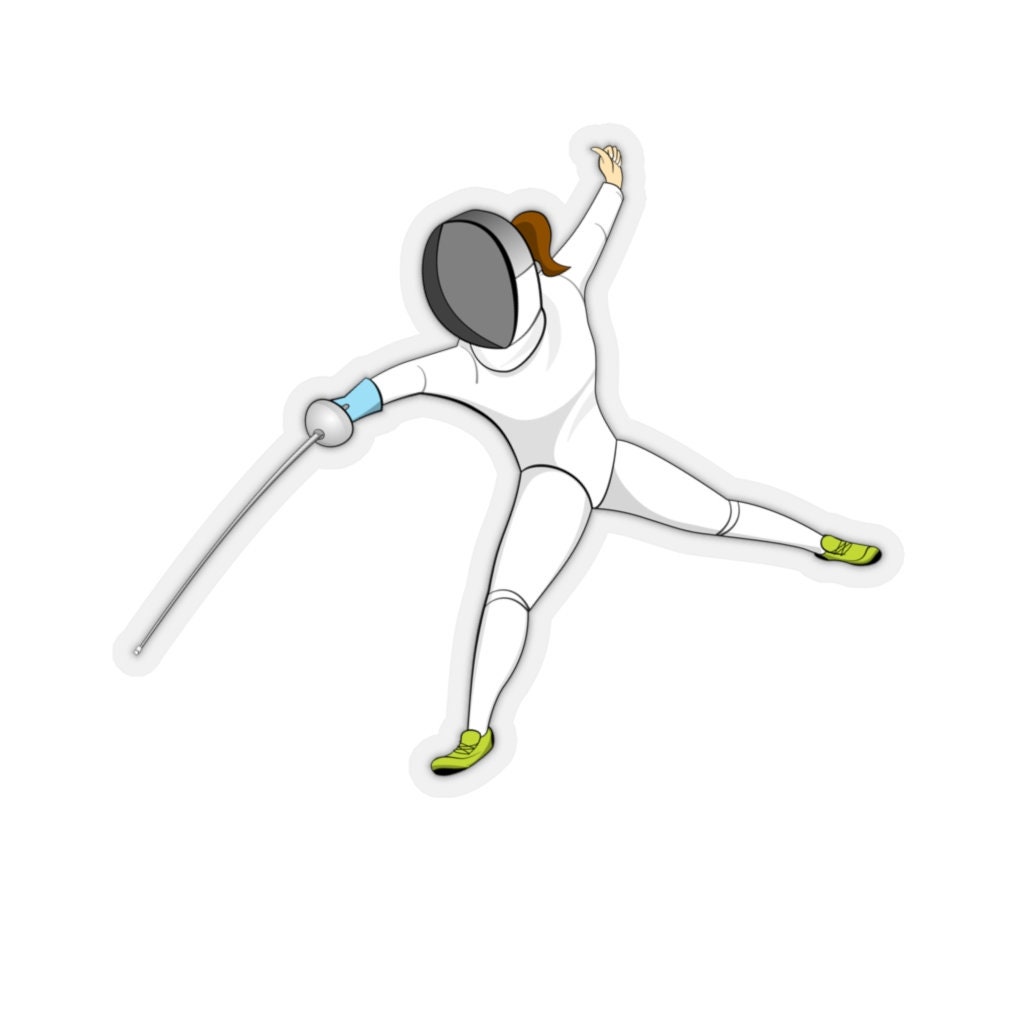 Epee Fencing Girl Sticker for Fencers - Etsy