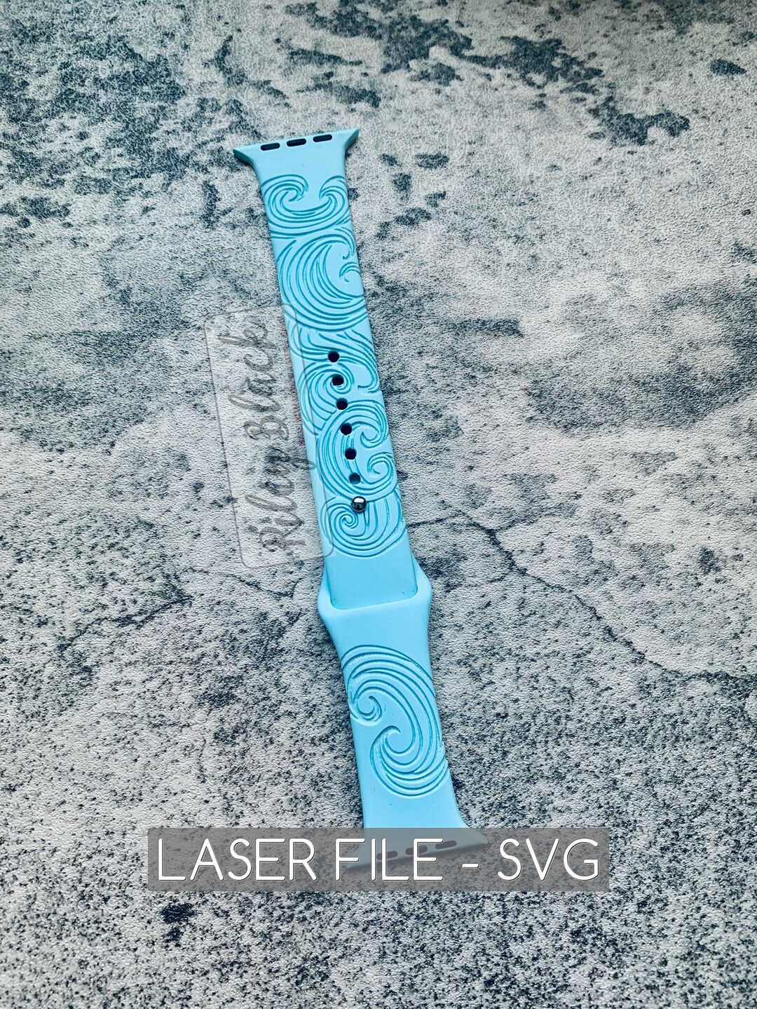 DIGITAL DOWNLOAD Hand-drawn Whimsical Waves Watchband File, Svg, Watch ...