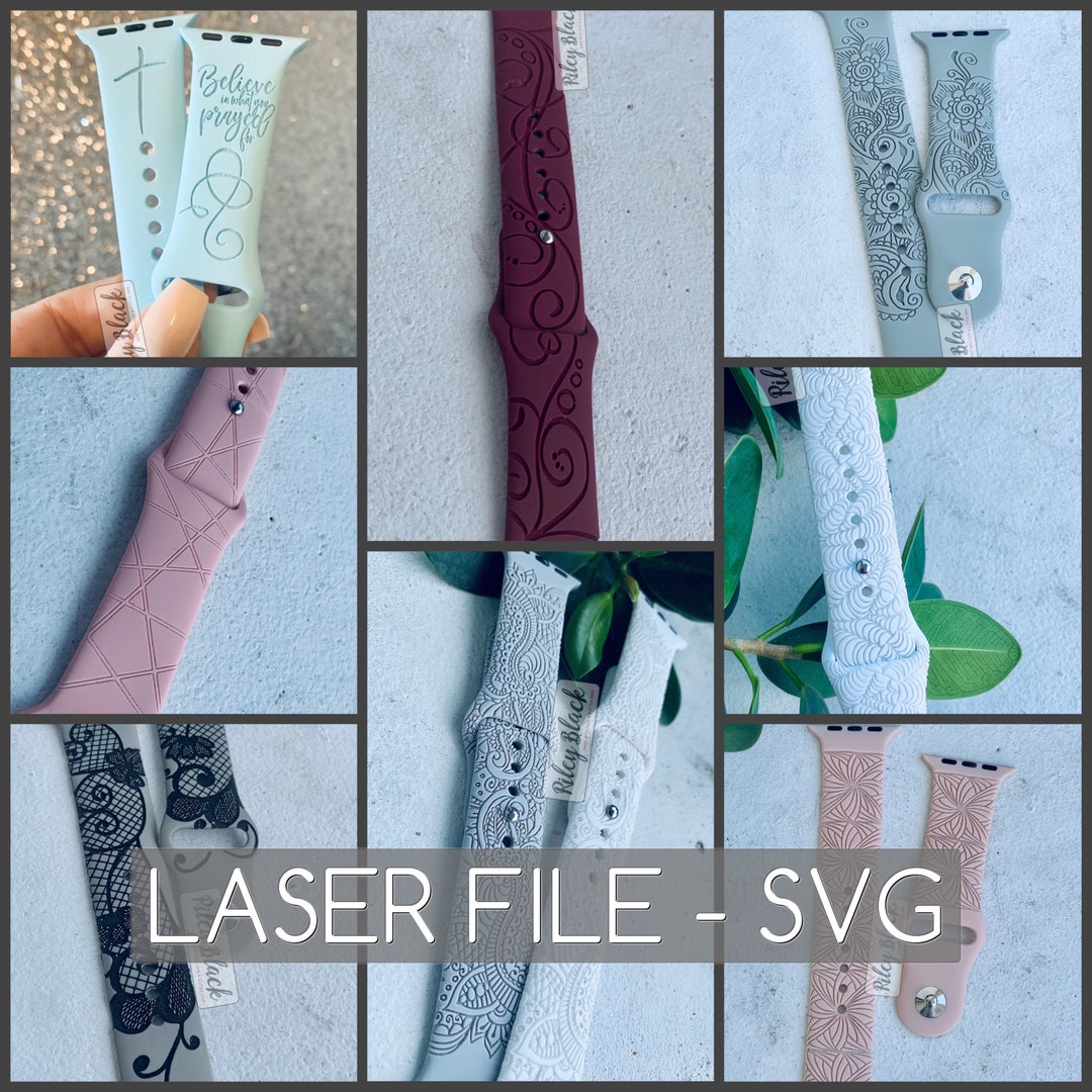 DIGITAL DOWNLOAD 47 Hand-drawn Watch Band Files BUNDLE, Svg, Watch Band ...