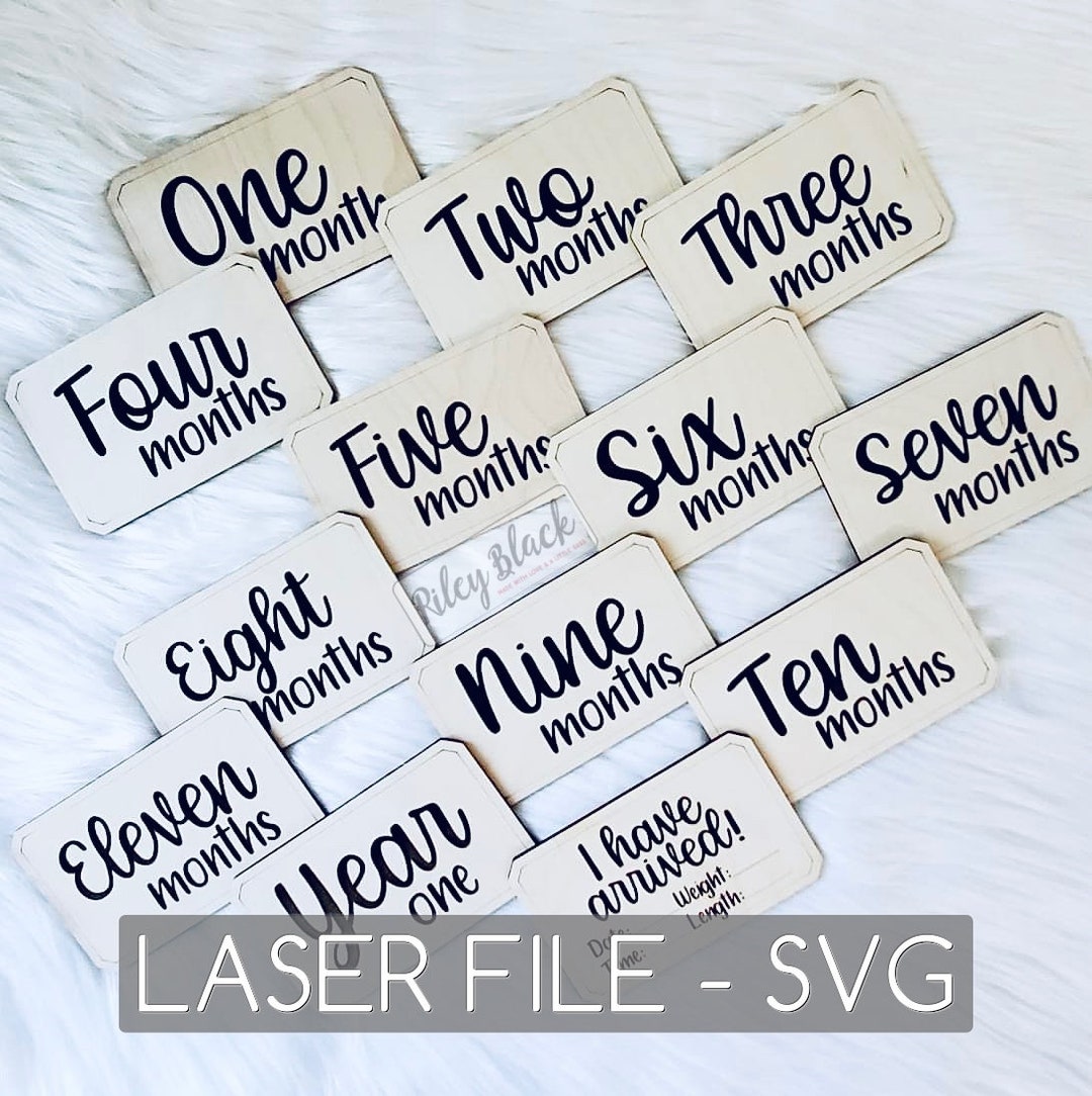 DIGITAL DOWNLOAD Simple Rectangle Milestone File, Boy Milestone, Svg ...