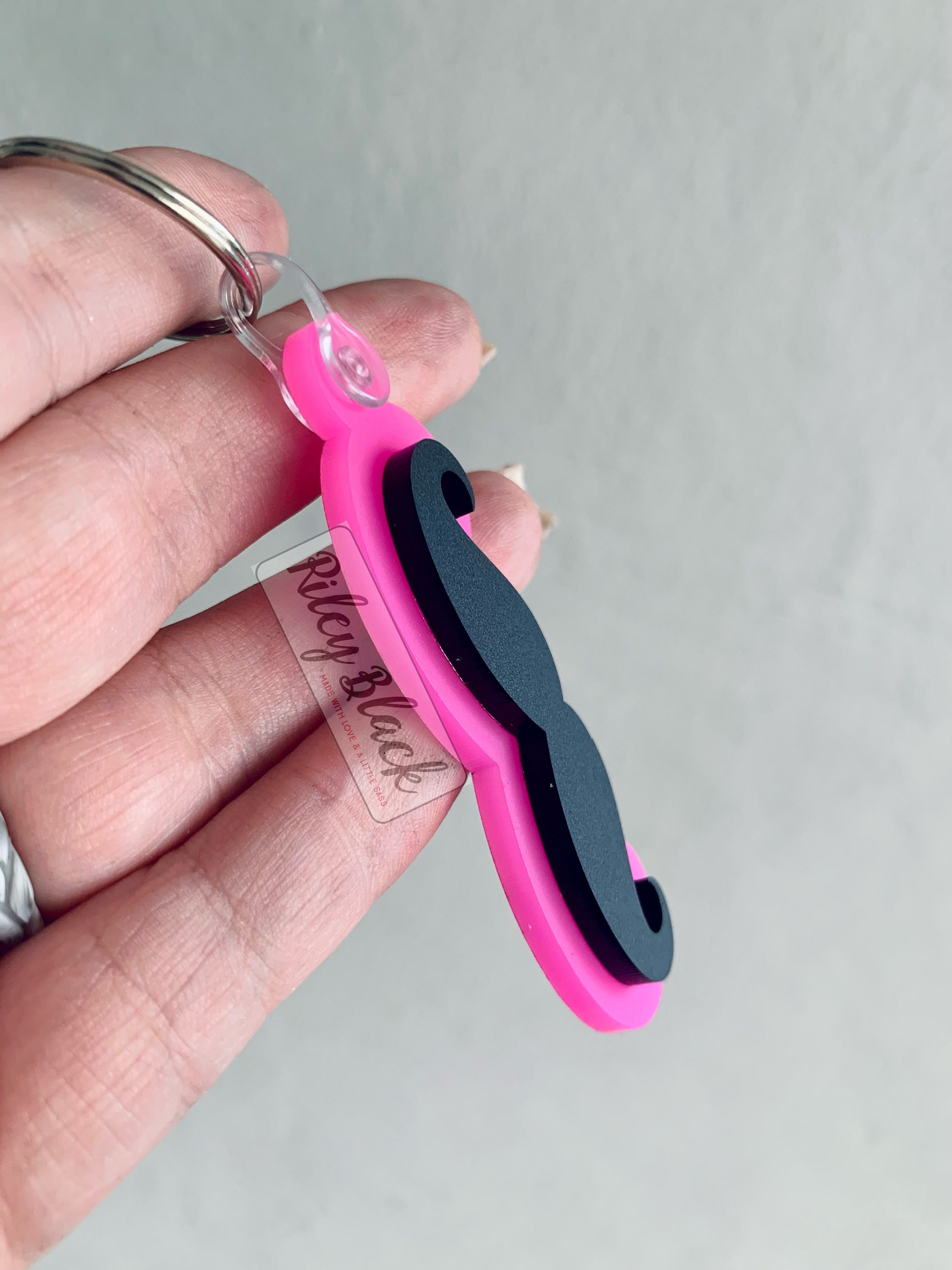 DIGITAL DOWNLOAD Layered Mustache Keychain Svg Digital Cut | Etsy