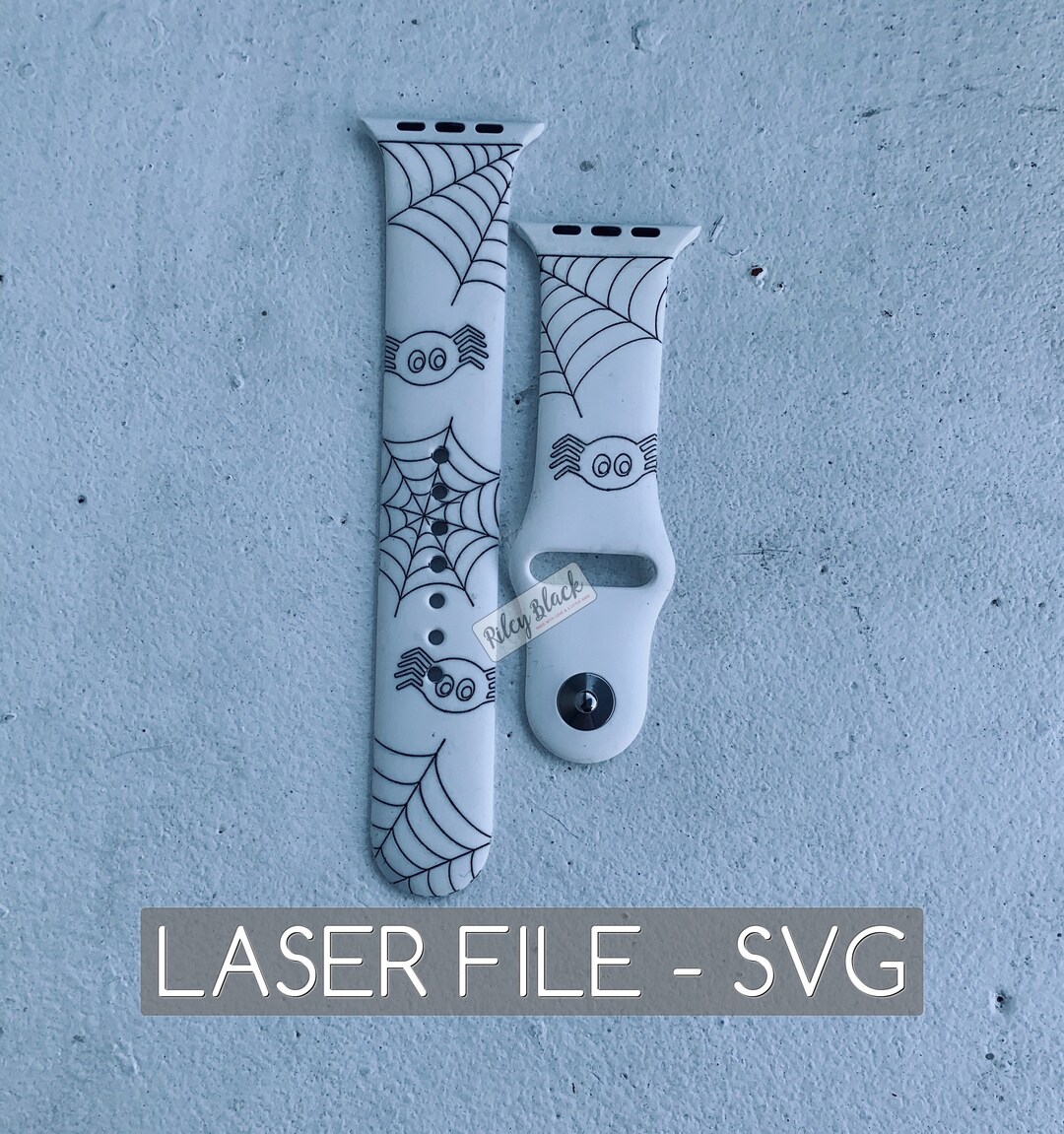 DIGITAL DOWNLOAD Hand-drawn Spider and Spiderwebs Scored Watchband File ...
