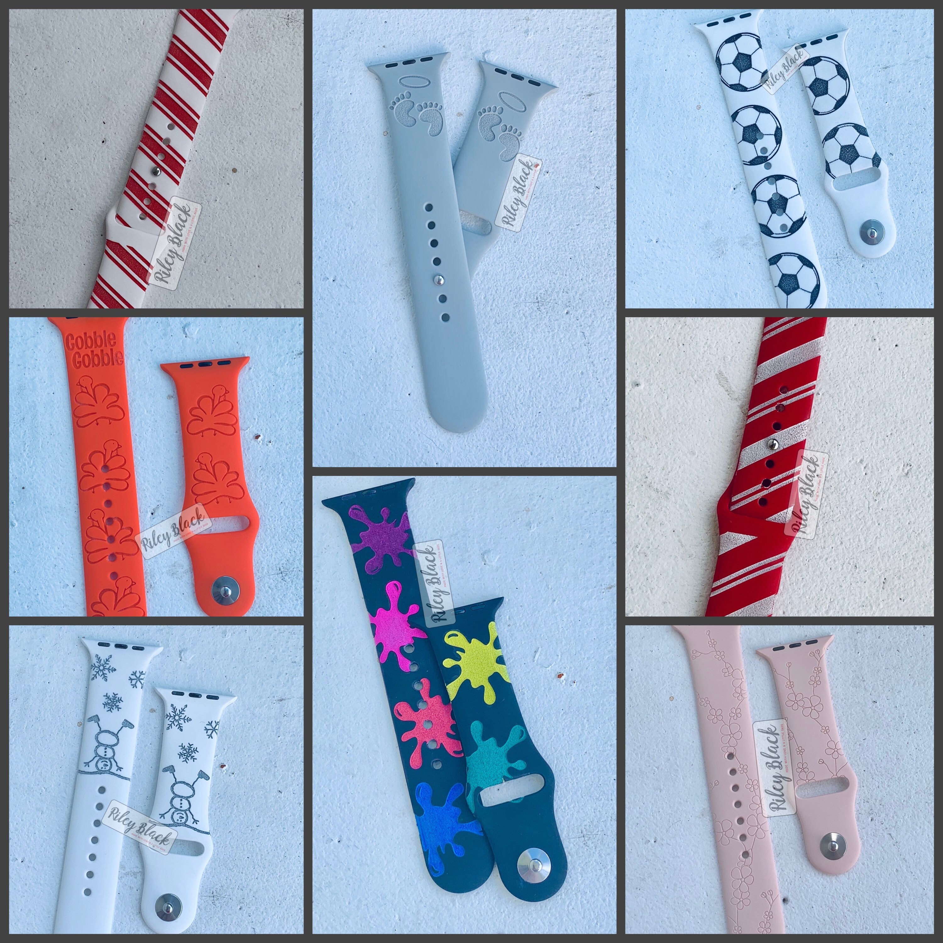 DIGITAL DOWNLOAD 47 Hand-drawn Watch Band Files BUNDLE, Svg, Watch Band ...