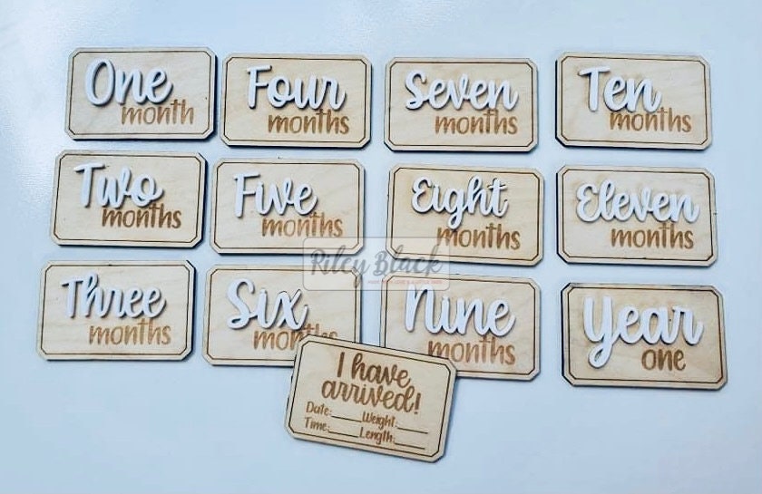 DIGITAL DOWNLOAD Simple Rectangle Layered Milestone File Boy | Etsy