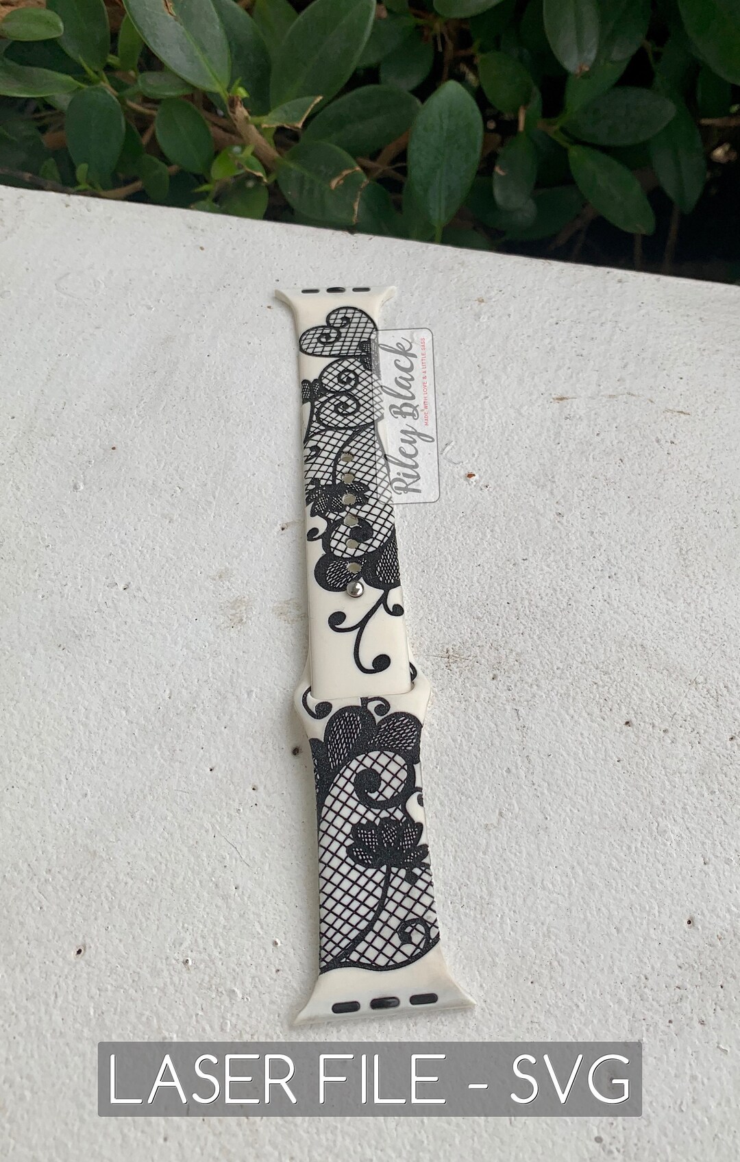 DIGITAL DOWNLOAD Hand-drawn Lace Watchband Svg, Watch Band Design ...