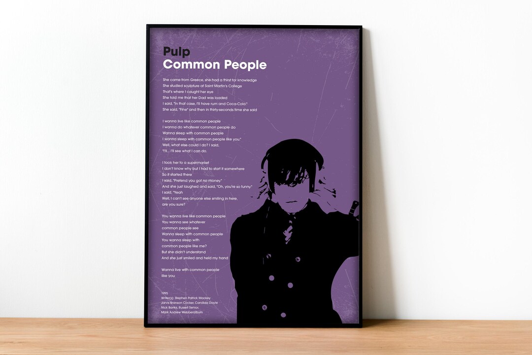 Common People Pulp A3 Print - Etsy