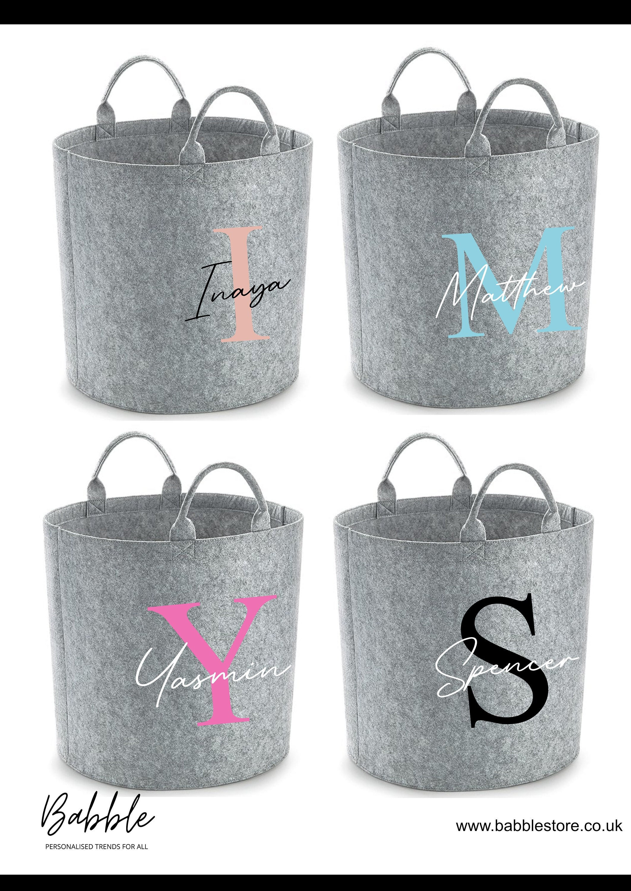 Personalised Felt Storage Basket - Etsy