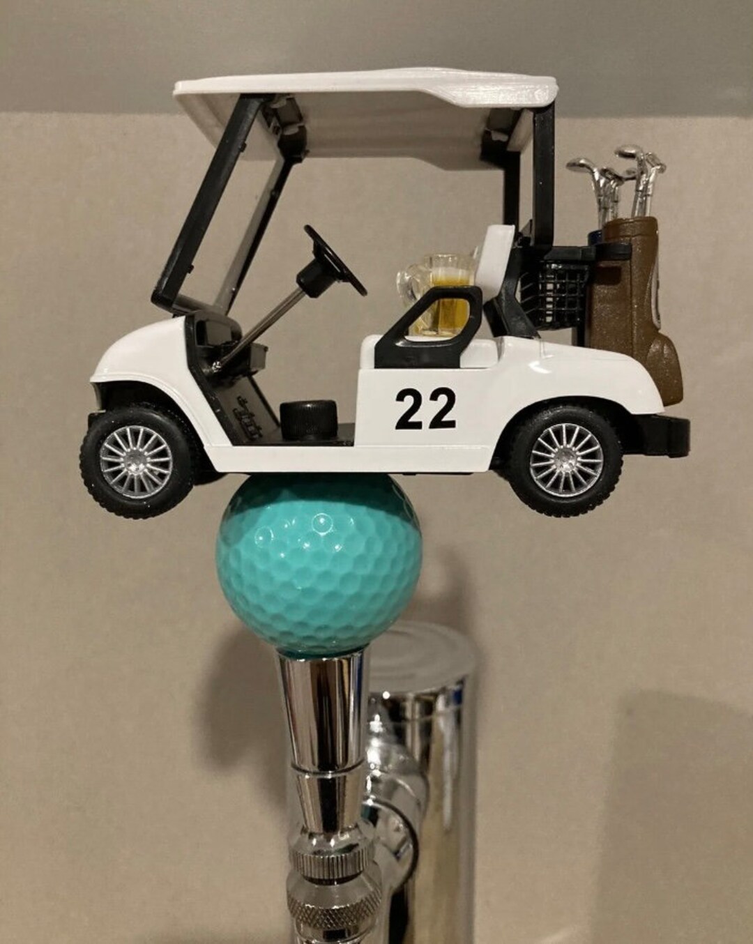 Caddyshack Golf Cart With Turquoise Golf Ball, Min Beer Mugs, Mini Golf ...
