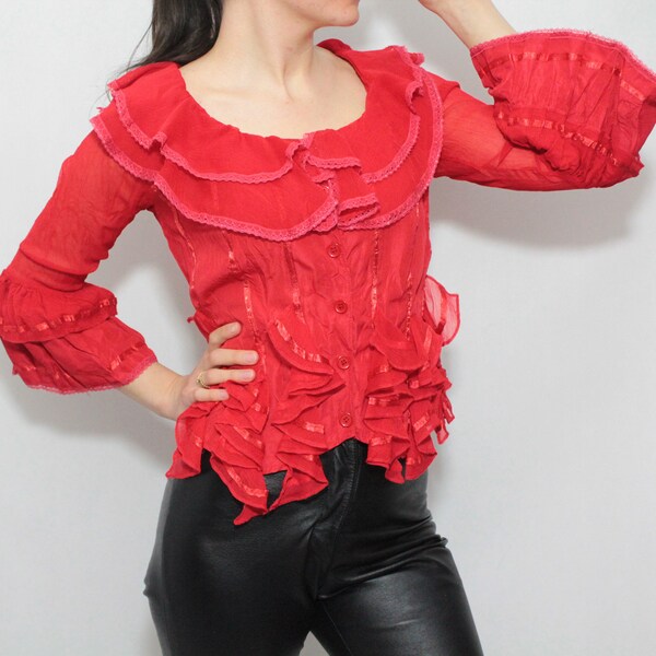 Frilly Shirt - Etsy