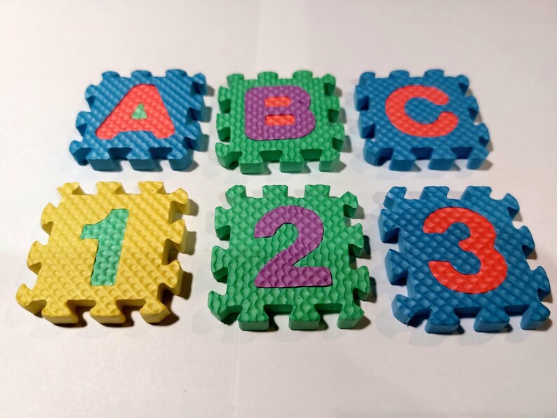 36pc Mini Foam Letter Mat - Dollhouse Nursery Play Mat Miniature Kids ...
