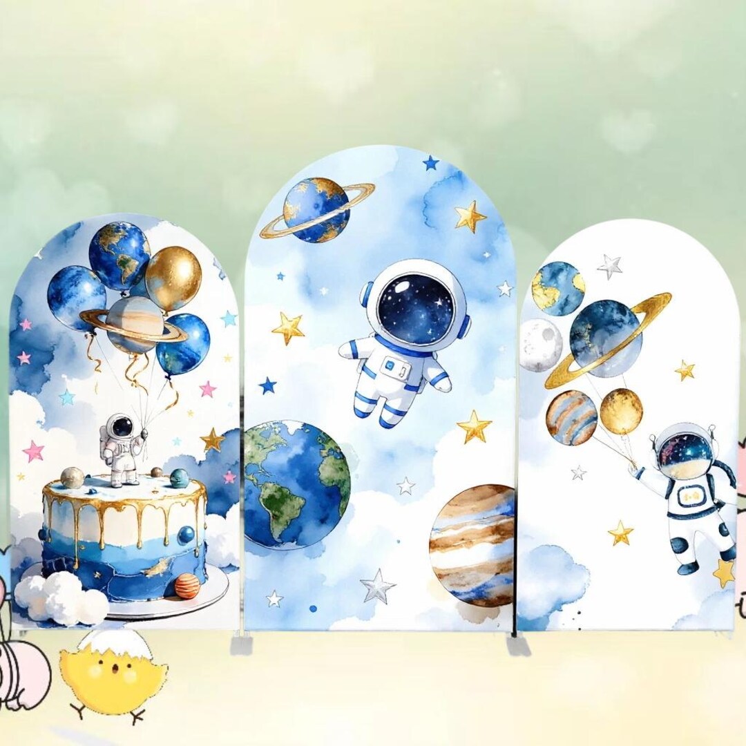 Astronaut Arch Backdrop: Kids Birthday, Baby Shower Photo Background ...