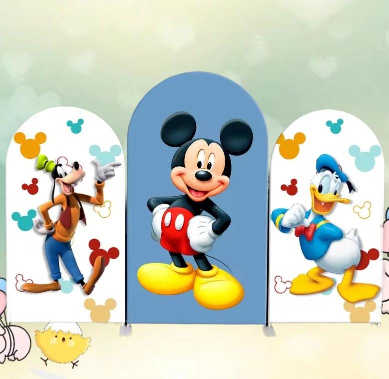 Disney Arch Backdrop: Goofy, Donald Duck, Mickey Mouse Party Decor - Etsy