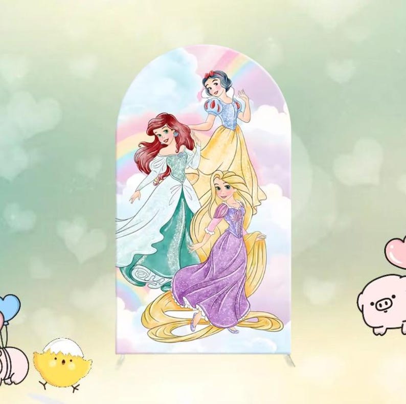 Disney Princess Castle Arch Backdrop, Birthday Party Decoration - Etsy