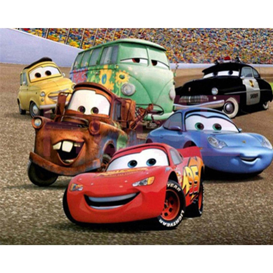 Full Square/round Diamond 5D DIY Diamond Painting Kit Cartoon Cars ...