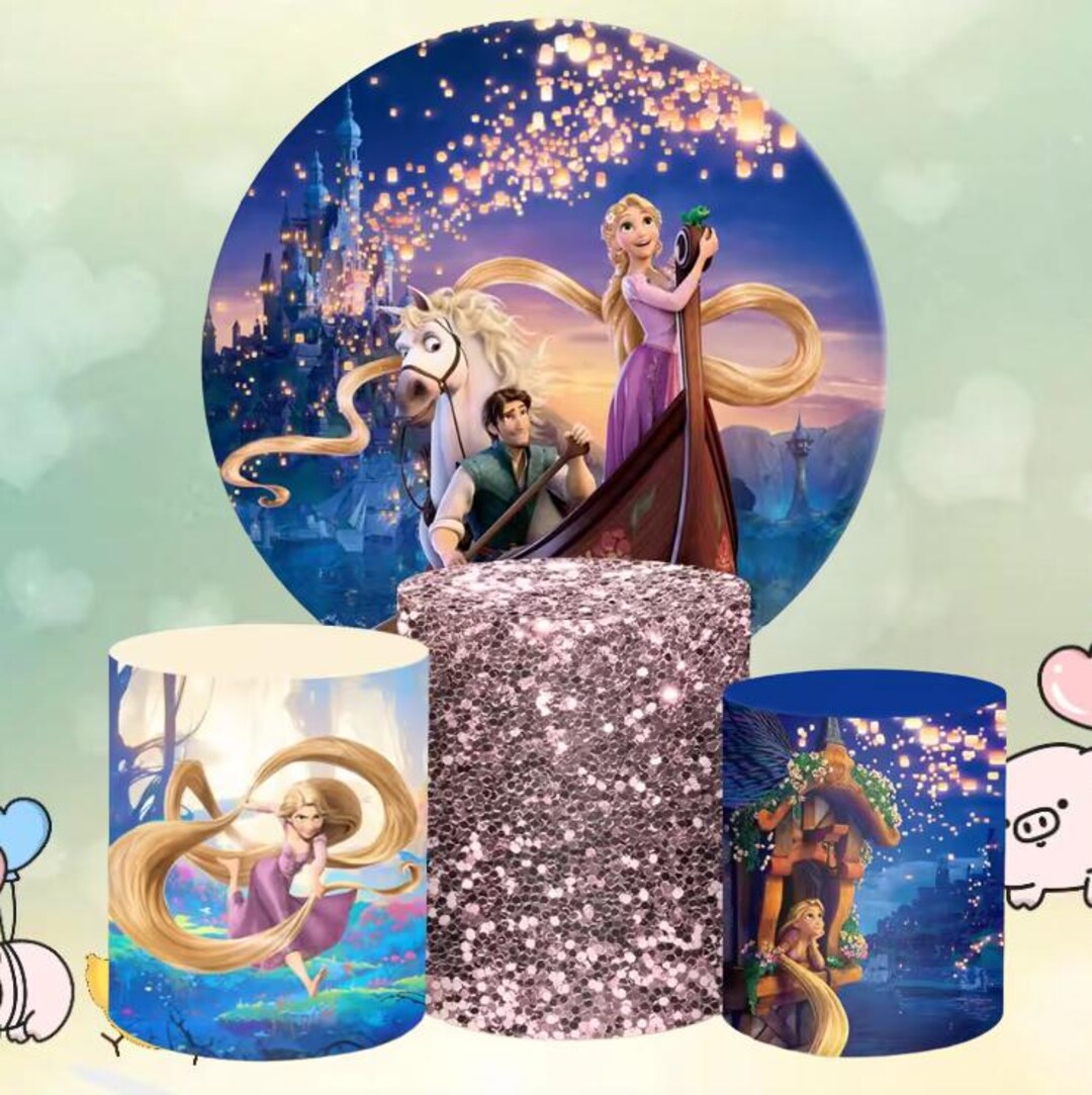 Rapunzel Princess Backdrop: Elastic Photography Background, Birthday ...