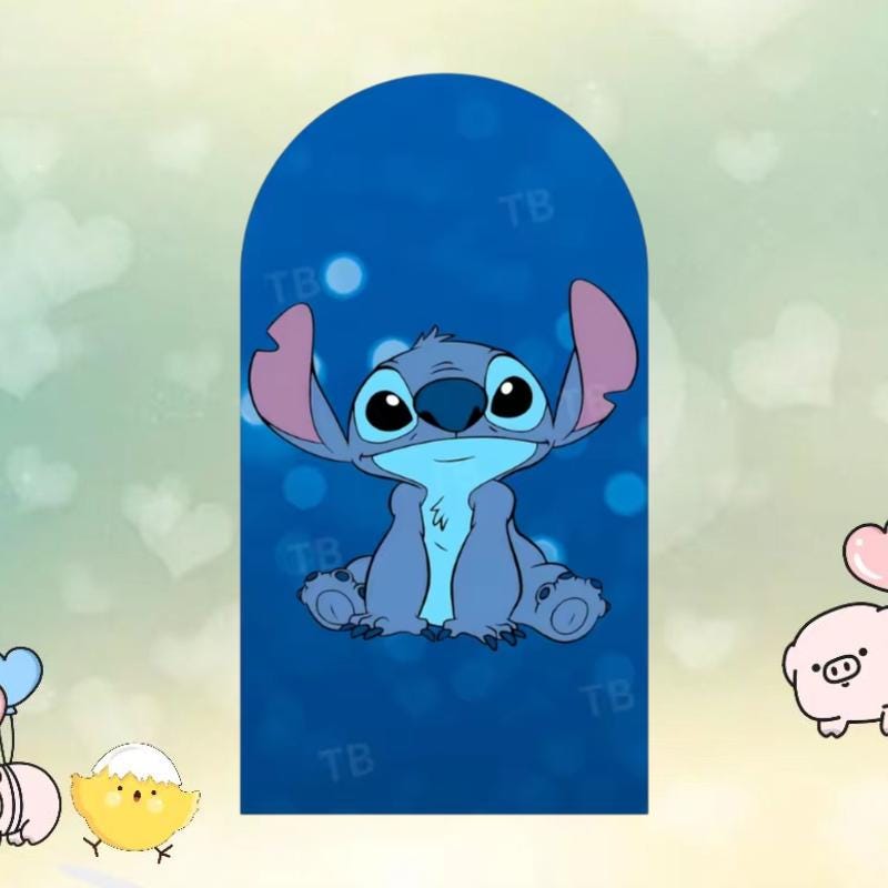 Lilo & Stitch Arch Backdrop Cover: Double Sided Party Decor - Etsy