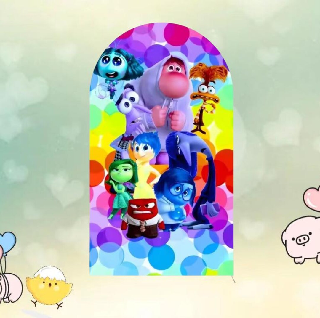 Inside Out Arch Backdrop Cover: Kids Birthday Party Decor - Etsy