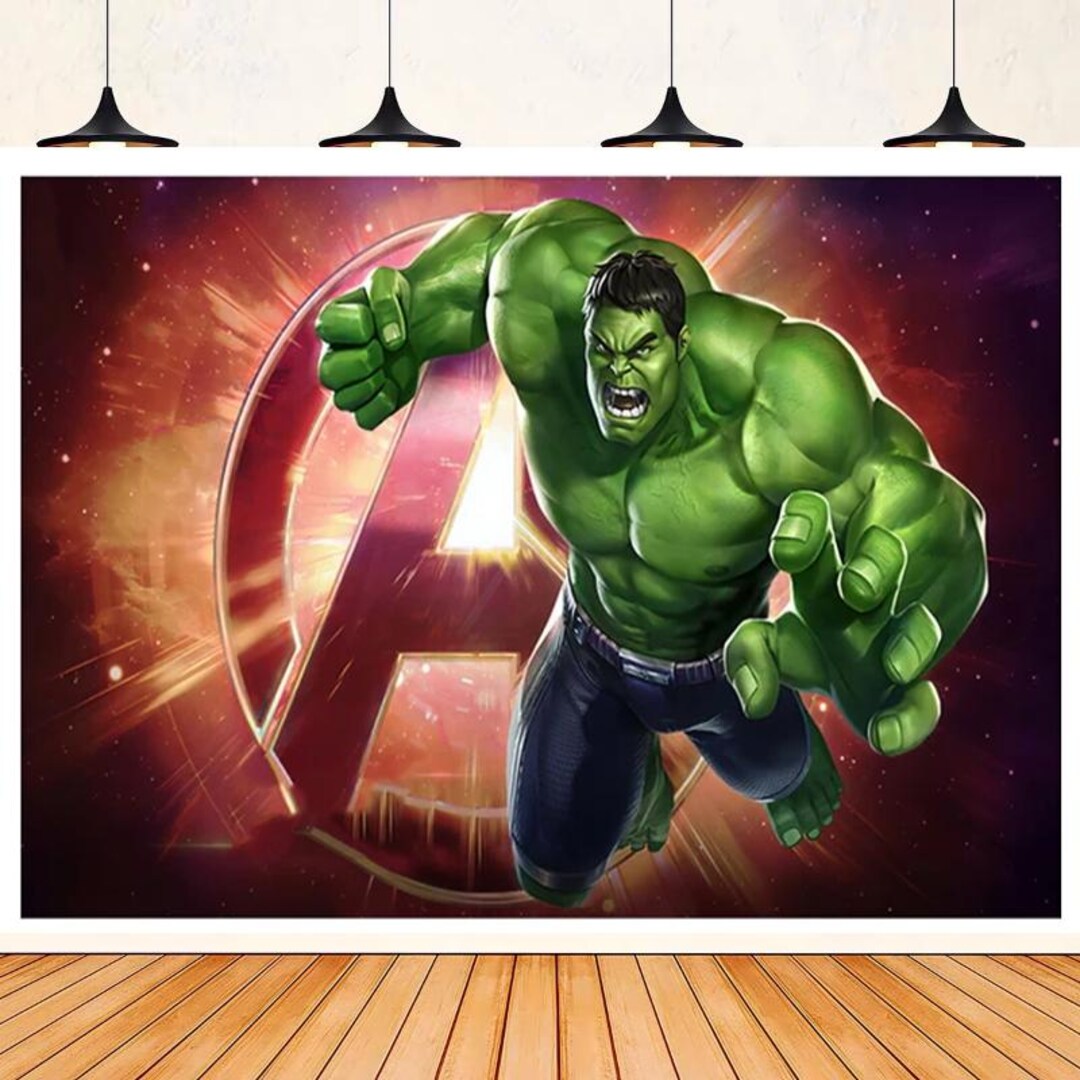 The Hulk Backdrop Happy Birthday Boy Party Photography Background ...