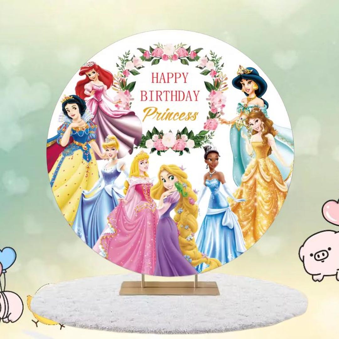 Disney Princess Birthday Backdrop | Fairytale Party Decor - Etsy