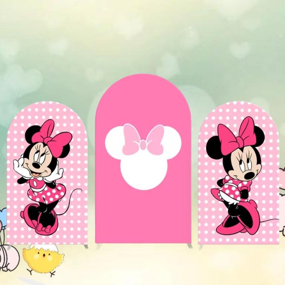 Minnie Mouse Arch Backdrop Cover, Baby Shower Birthday Party Decor - Etsy